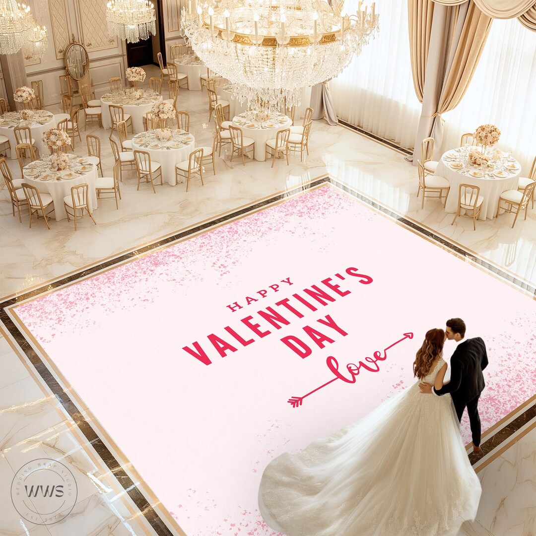 Love Dance Floor | Event Stage Floor Wrap | Valentines Day Floor Decal ...