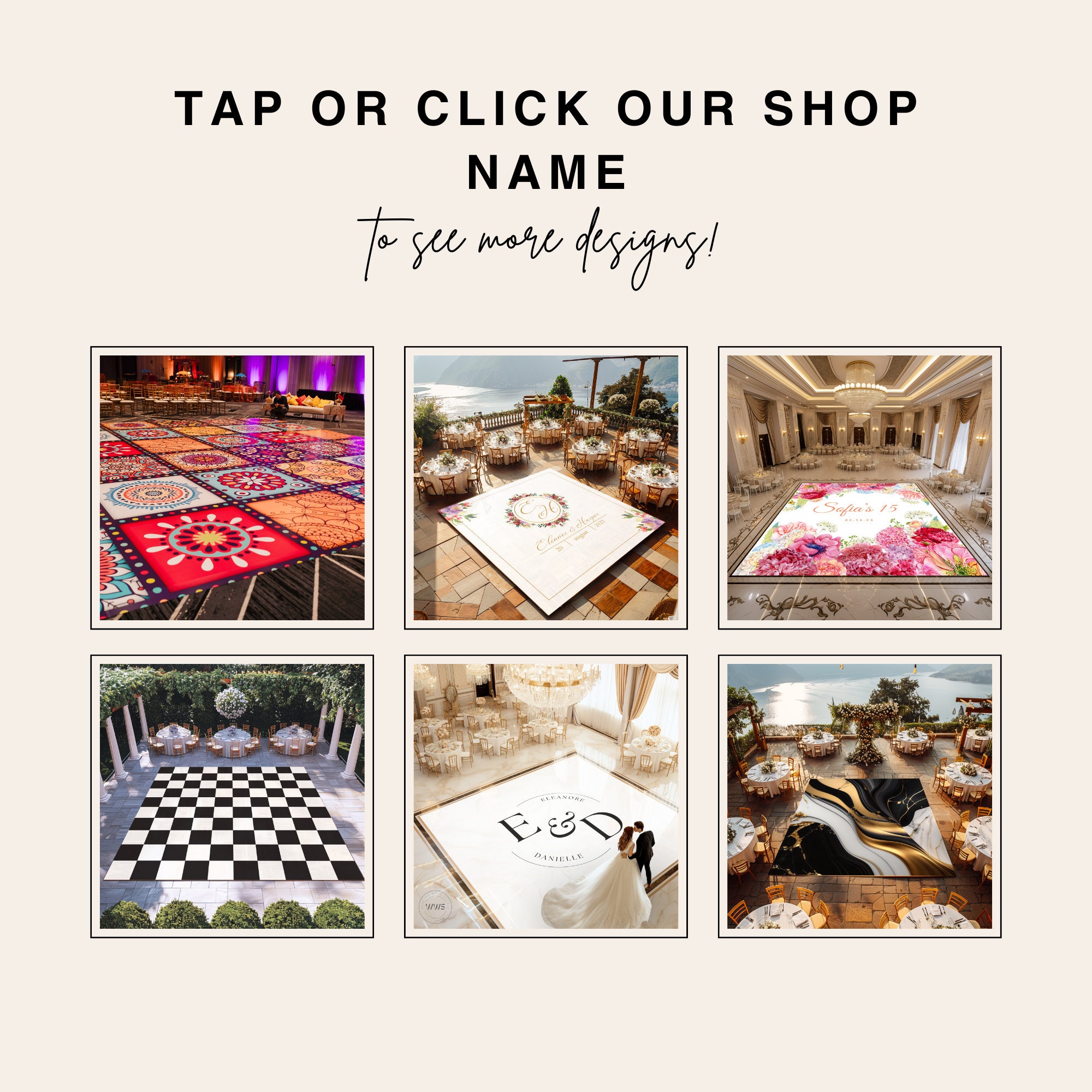 Premium Dance Floor Wrap | Wedding Dance Floor | Monogram Vinyl Floor ...