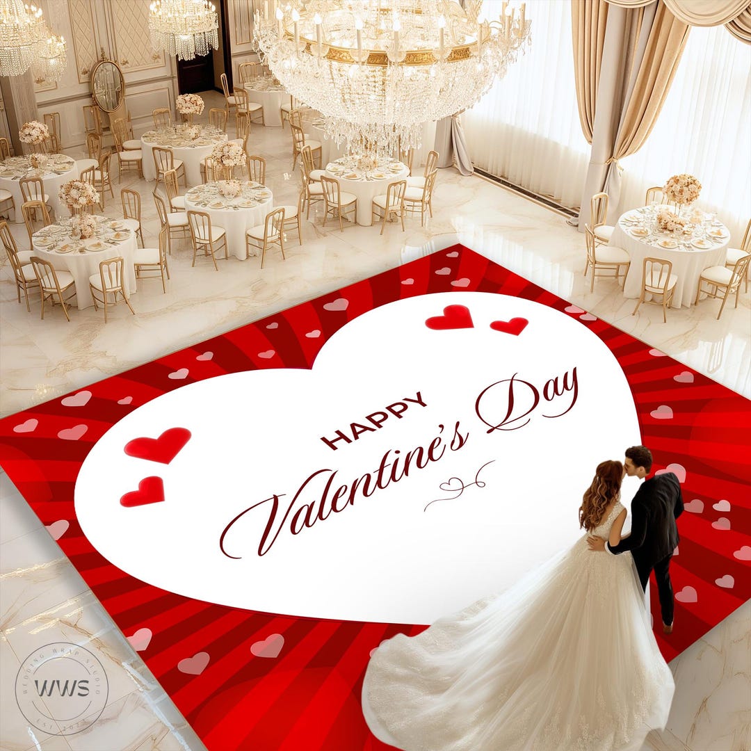 Valentines Heart Floor | Dance Floor Wrap | Event Party Decor ...