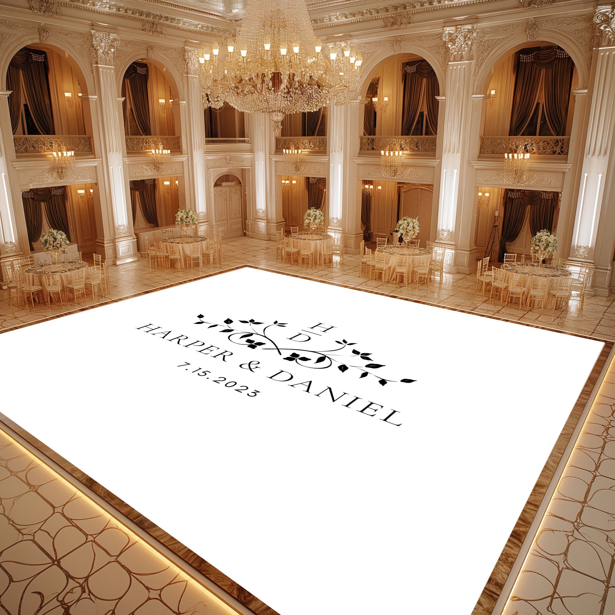 Custom Vinyl Dance Floor Wedding Dance Floor Wrap Premium Dance Floor ...