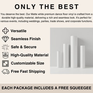 Premium White Matte Vinyl Floor Wrap | Stage Wrap | Wedding Dance Floor ...