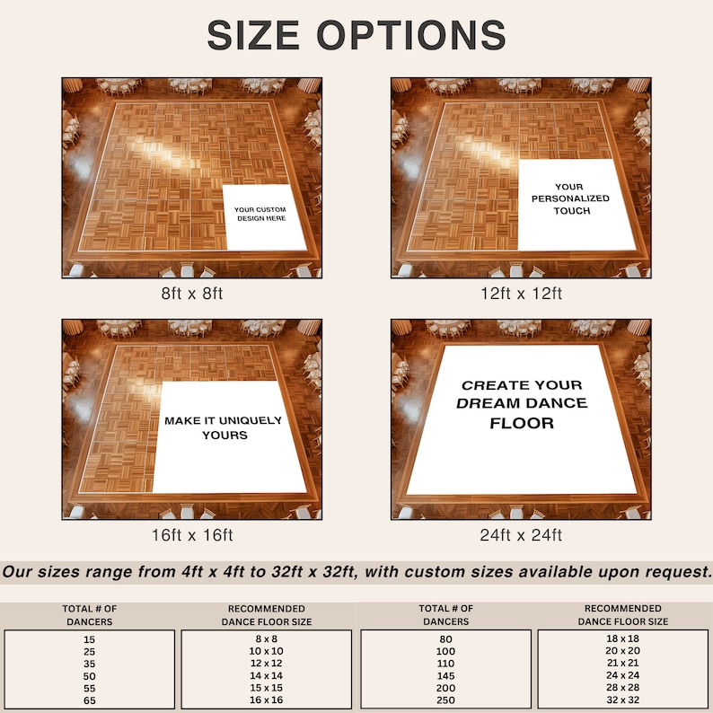 Custom Wedding Dance Floor Wrap | Self Stick Dance Floor | Monogram ...