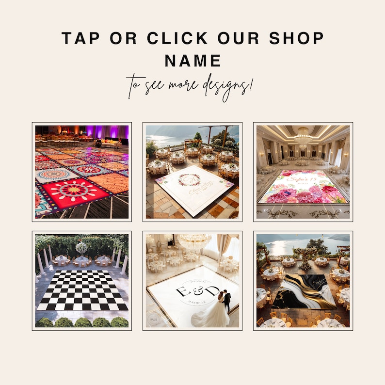 Wedding Dance Floor Wrap | Custom Names Floor Decal | Reception Dance ...