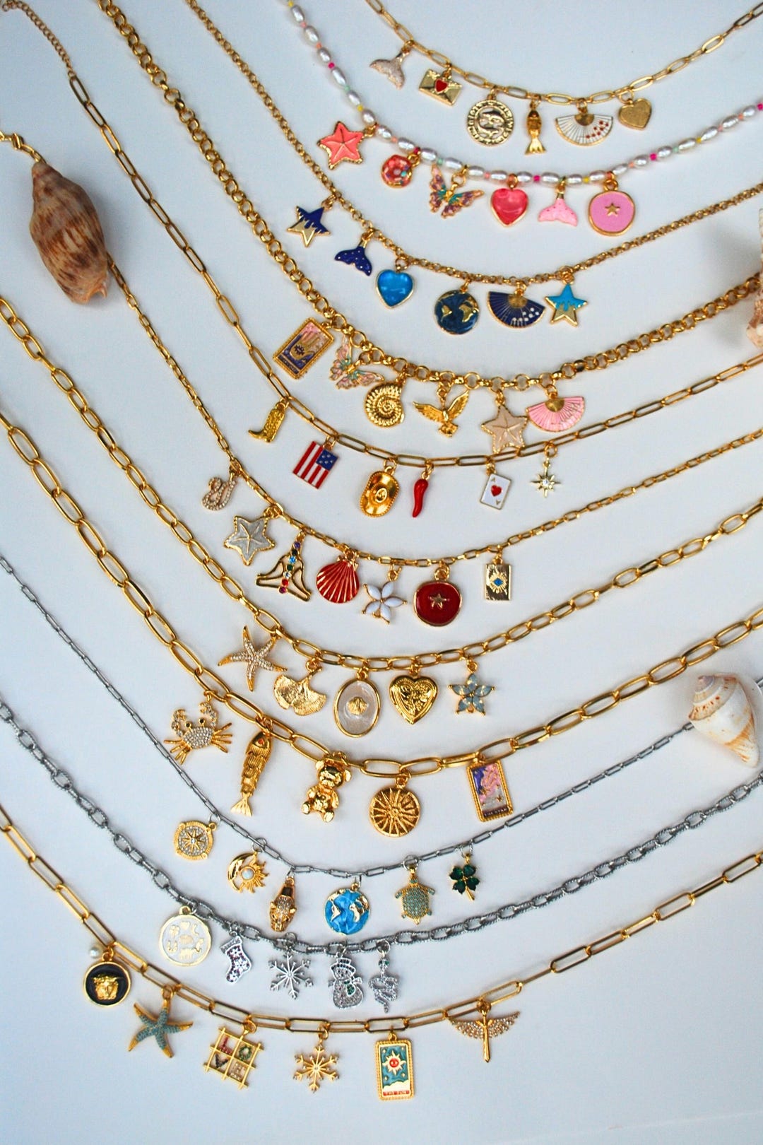 Custom Charm Necklace Build Your Own Charm Necklace Multi Charm ...