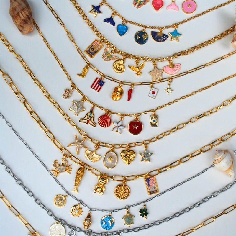 Charm Necklace - Etsy