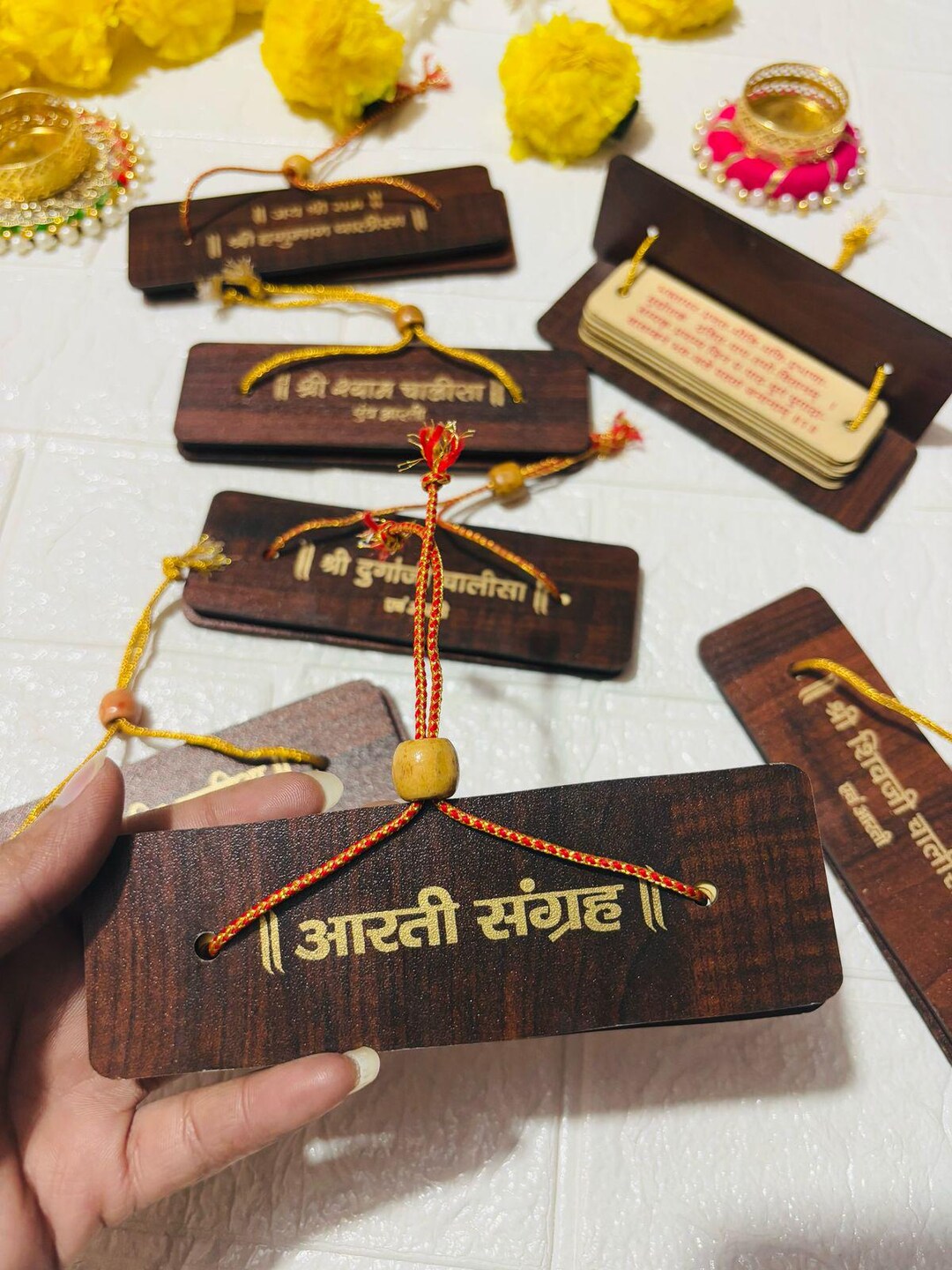 Wooden Pocket Chalisa Aarti Books: Hanuman Durga Shiva Prayer ...