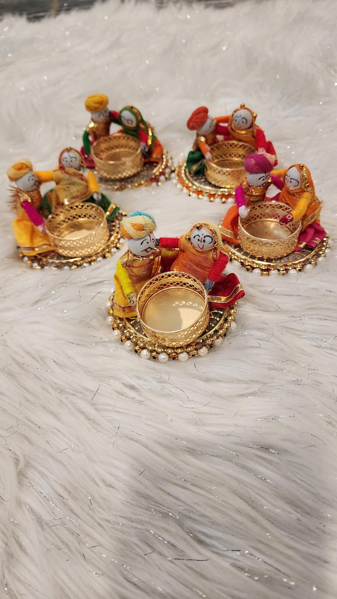 Handcrafted Puppet Couple Tea Light Holder for Decoration in ...