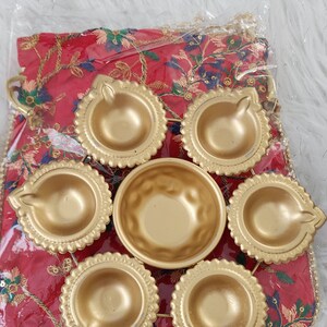 100 Metal Urli ( 7 Diyas -7 Inches Urli )for Decoration, Diwali /ganesh ...