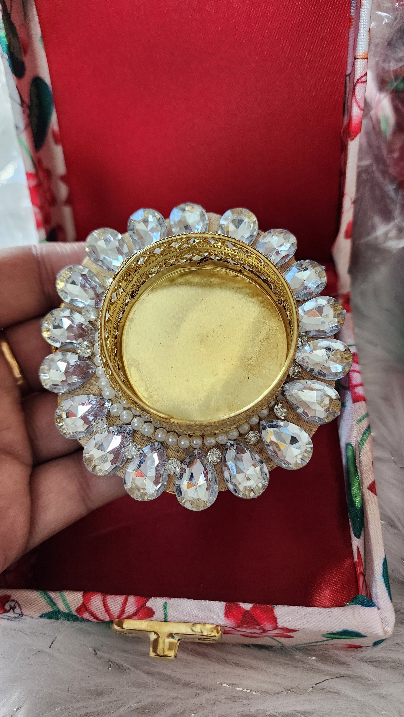 Handmade Pichwai Print Decorative Box With Tea Light Holder – Indian ...
