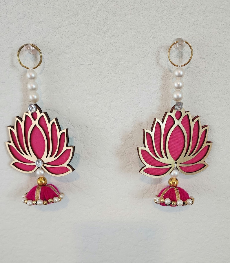 Lotus Hanging Pair: Diwali Decoration, Indian Wedding Decor - Etsy