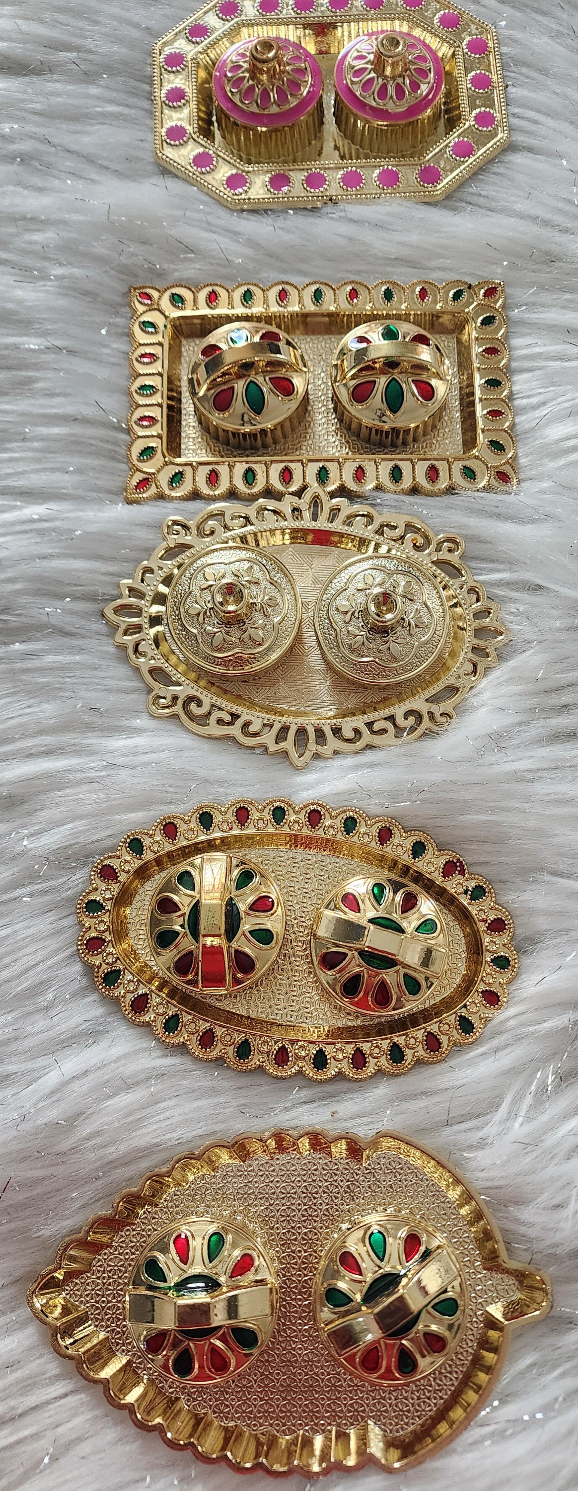 Haldi Kumkum Decorative Plates: Vermilion Holder Pooja Thali, Mehndi ...