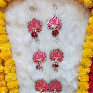 Lotus Hanging Pair: Diwali Decoration, Indian Wedding Decor - Etsy