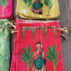 Lot of 100 Potli Bag Haldi Mehndi Silk Potli, Wedding Return Gift Favor ...