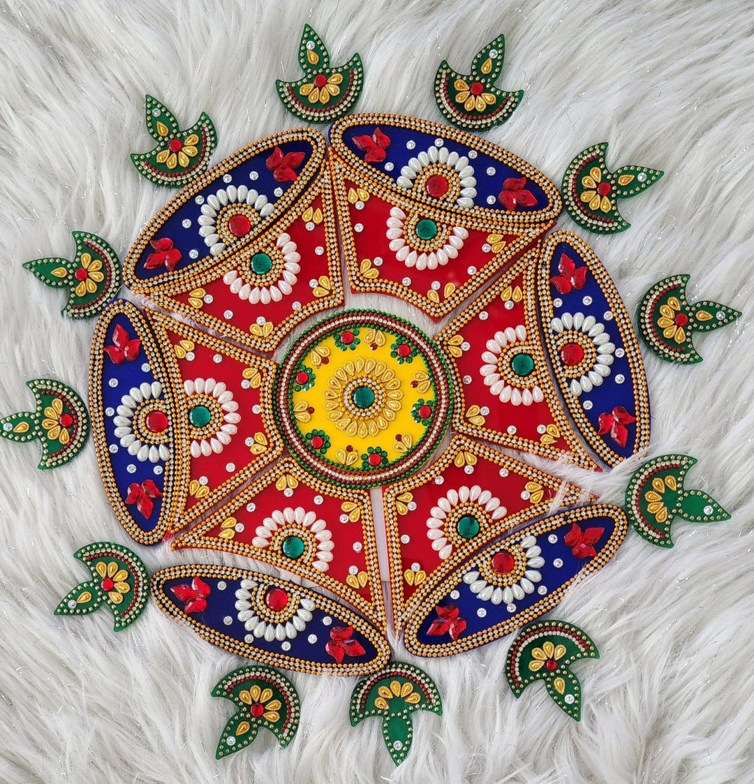 Acrylic Rangoli 15inch * 15inch | Diwali Decor | Return Gifts | Home ...