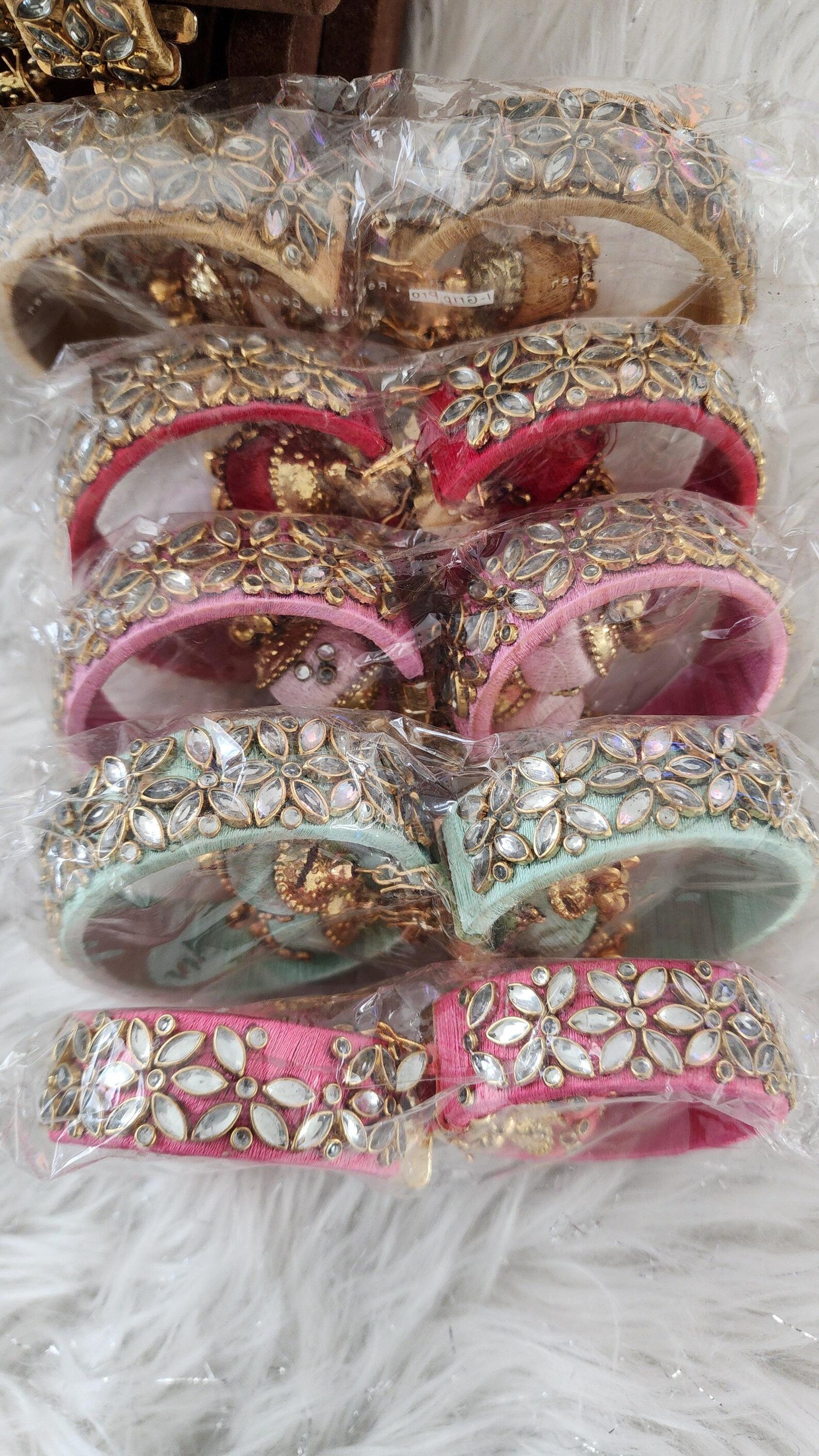 Indian Resham Bangle Traditional Handmade Jewelry Diwali Wedding Gift ...