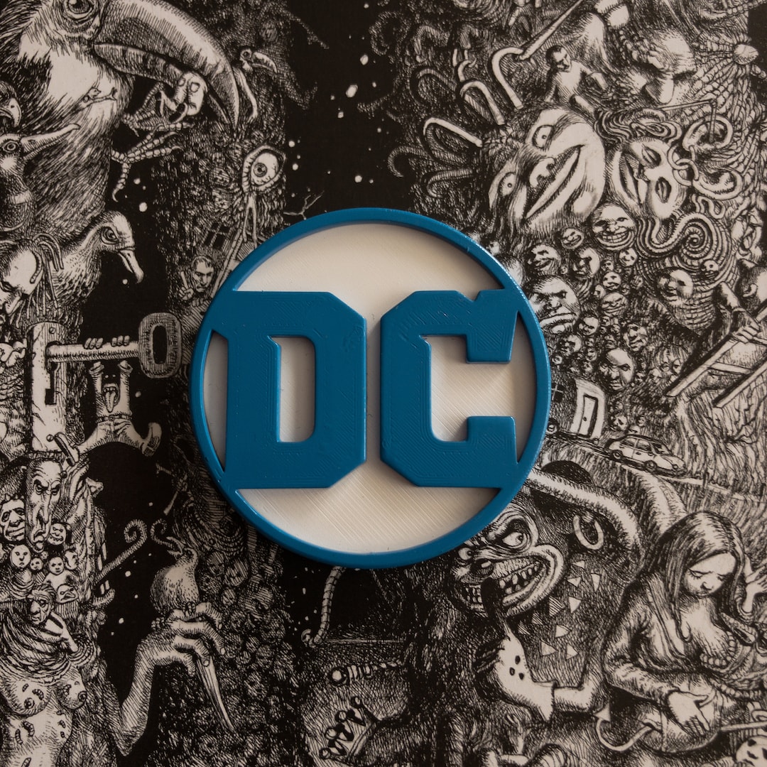 DC Logo Magnet | DC Superhero 3D Printed Logo Art | DC Logo Room | Dc ...