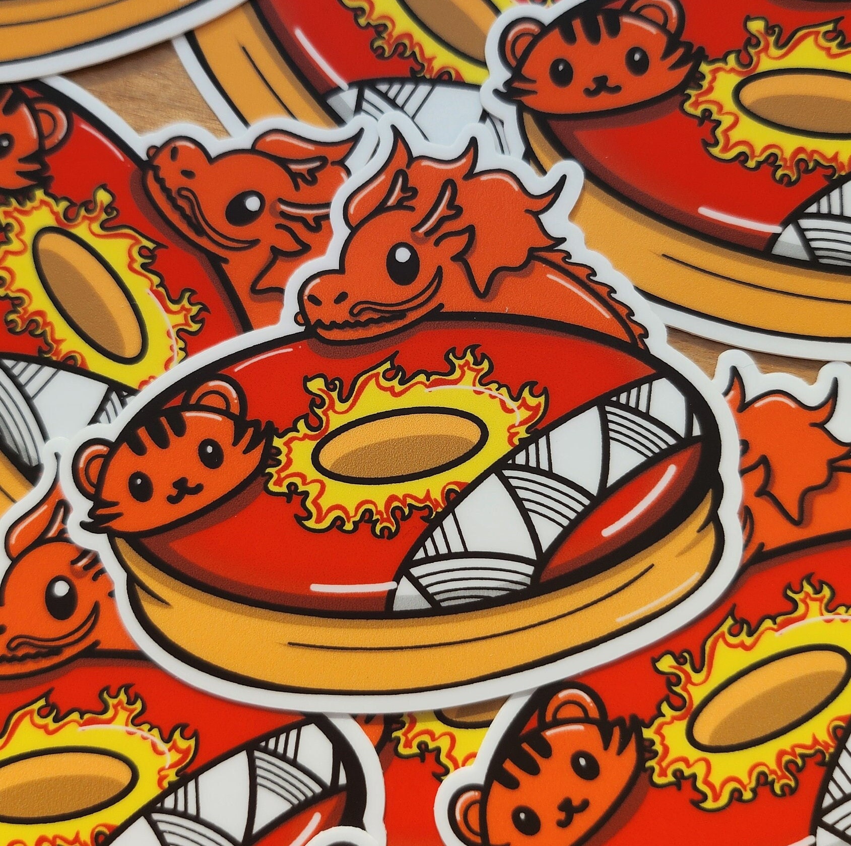 Rengoku-inspired Donut Anime Sticker - Etsy