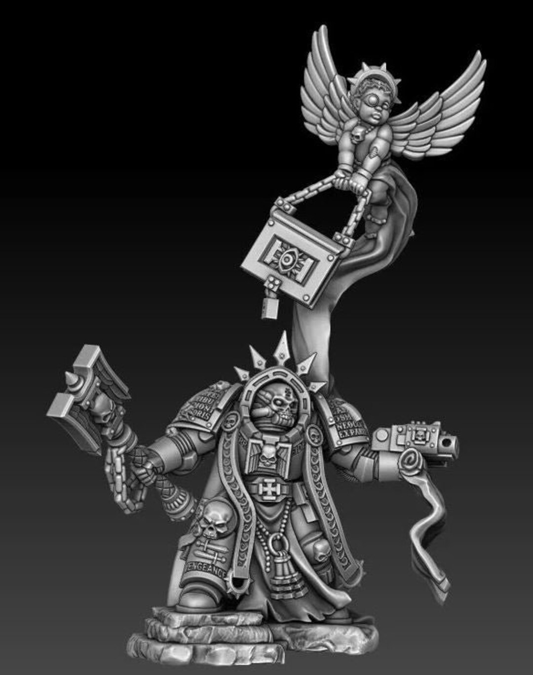 Silver Warden Clergyman Silver Wardens Sci-fi Miniature DMG Minis - Etsy