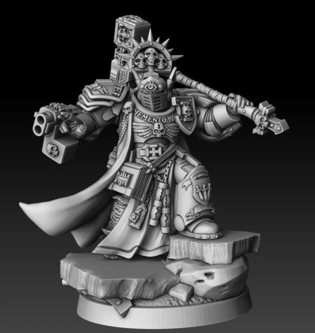 Silver Warden Grand Master Silver Wardens Sci-fi Miniature DMG Minis - Etsy