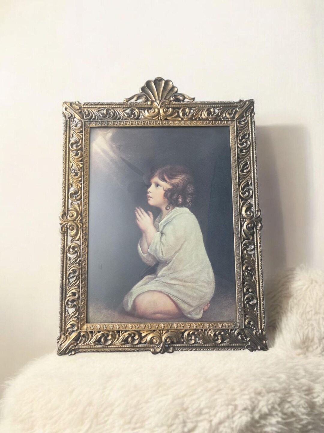 Vintage Infant Samuel Praying Lithograph Sir Joshua Reynolds in ...