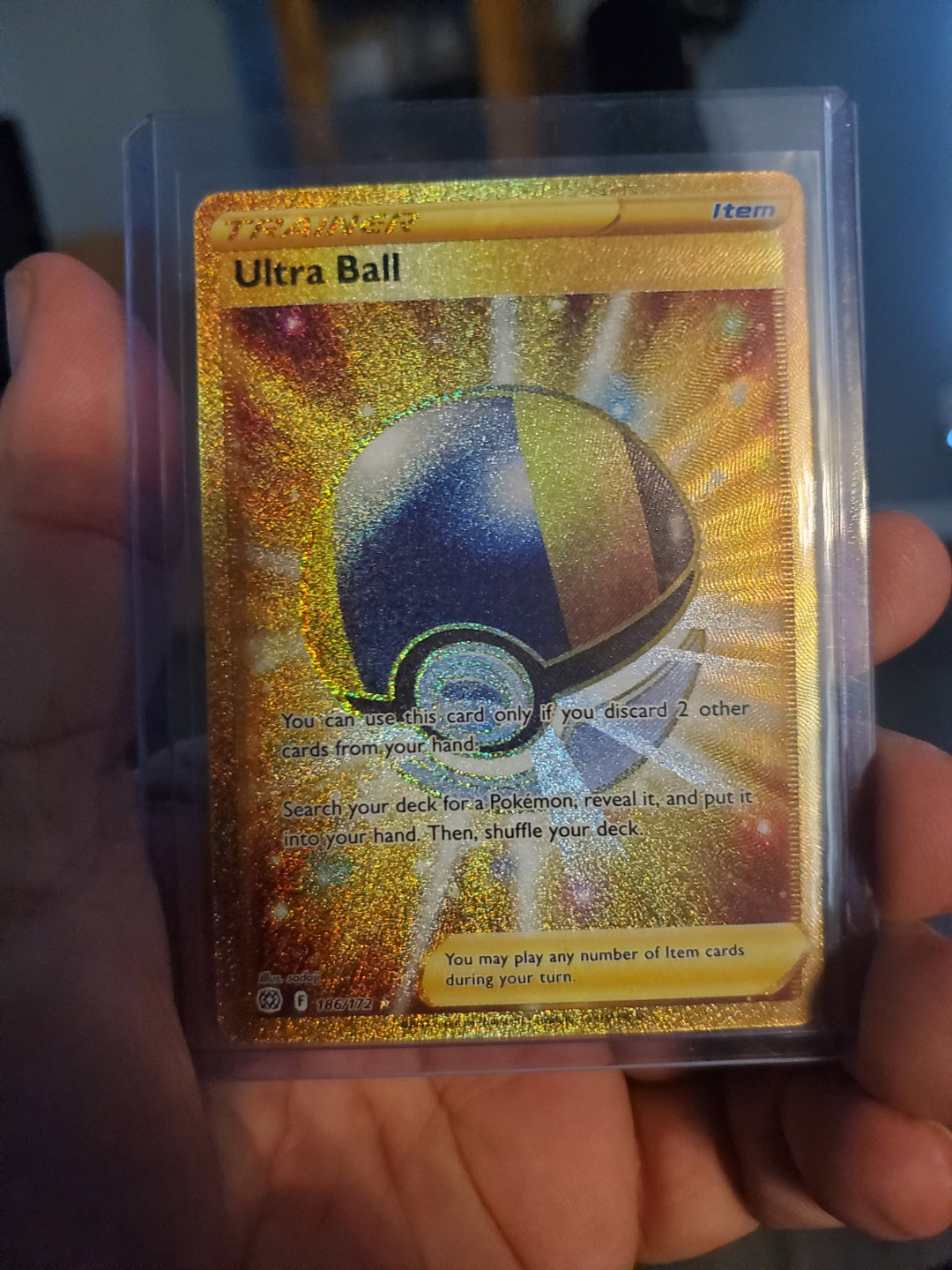 Pokemon Brilliant Stars Ultra Ball Full Art Gold Card 186 - Etsy
