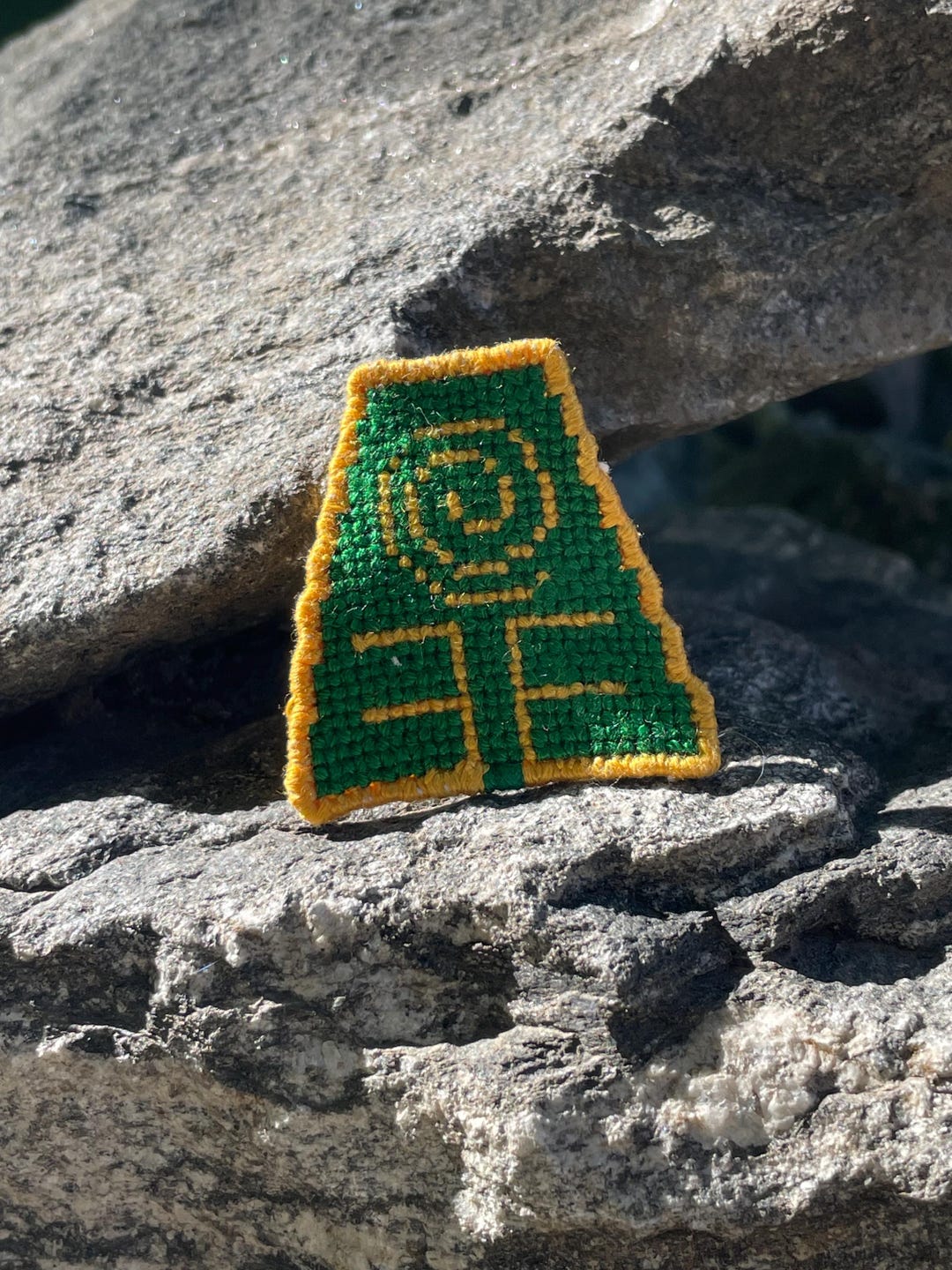 Earth Kingdom Symbol Cross Stitch Patch - Etsy
