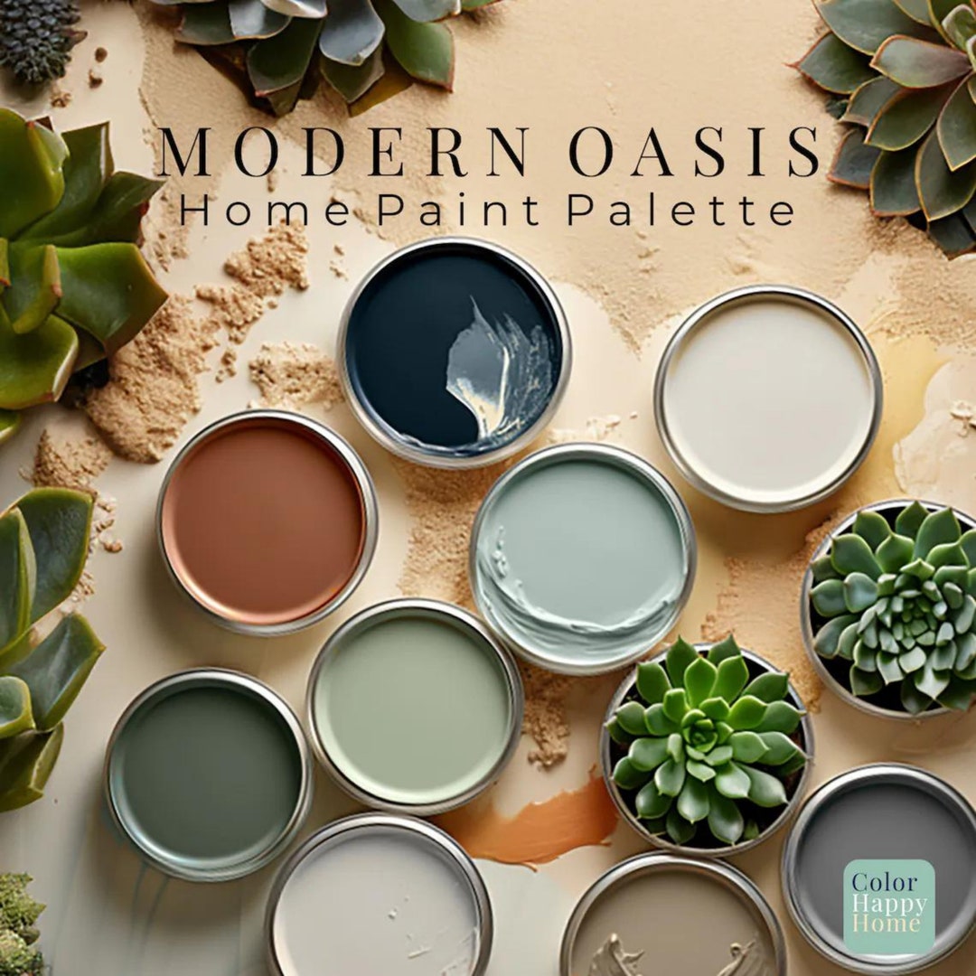 Benjamin Moore Modern Oasis Home Paint Color Palette Guide digital ...
