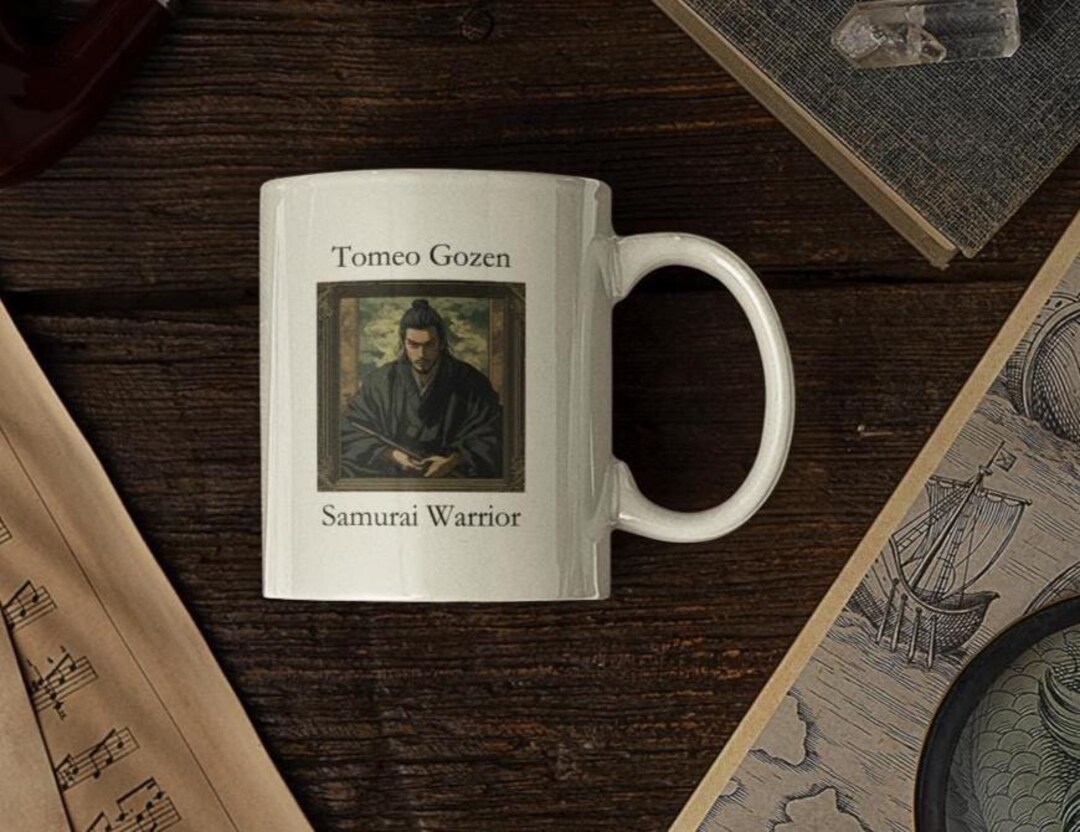 Samurai Portrait Coffee Mug, Asian History Tea Cup, Japanese Warrior ...