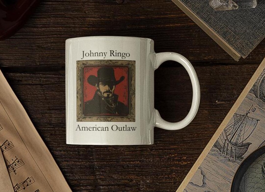 Johnny Ringo Vintage Portrait Ceramic Mug, Outlaw History Western ...