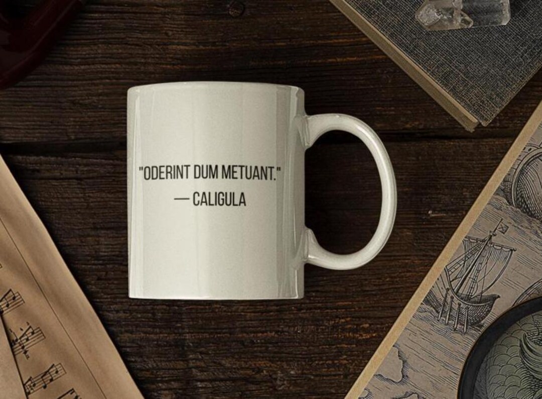 Caligula Quote Ceramic Mug: Vintage Latin History Gift - Etsy
