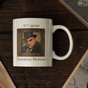 Al Capone Portrait Mug: Vintage American Mobster Coffee Cup - Etsy
