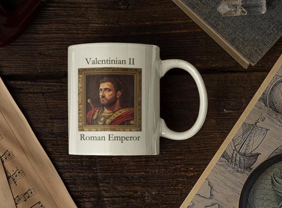 Valentinian II Mug: Vintage Roman Emperor Portrait Coffee Cup - Etsy