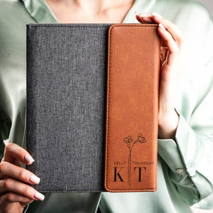 Personalized Leather Folder, Leather Flapped Portfolio, Executive ...