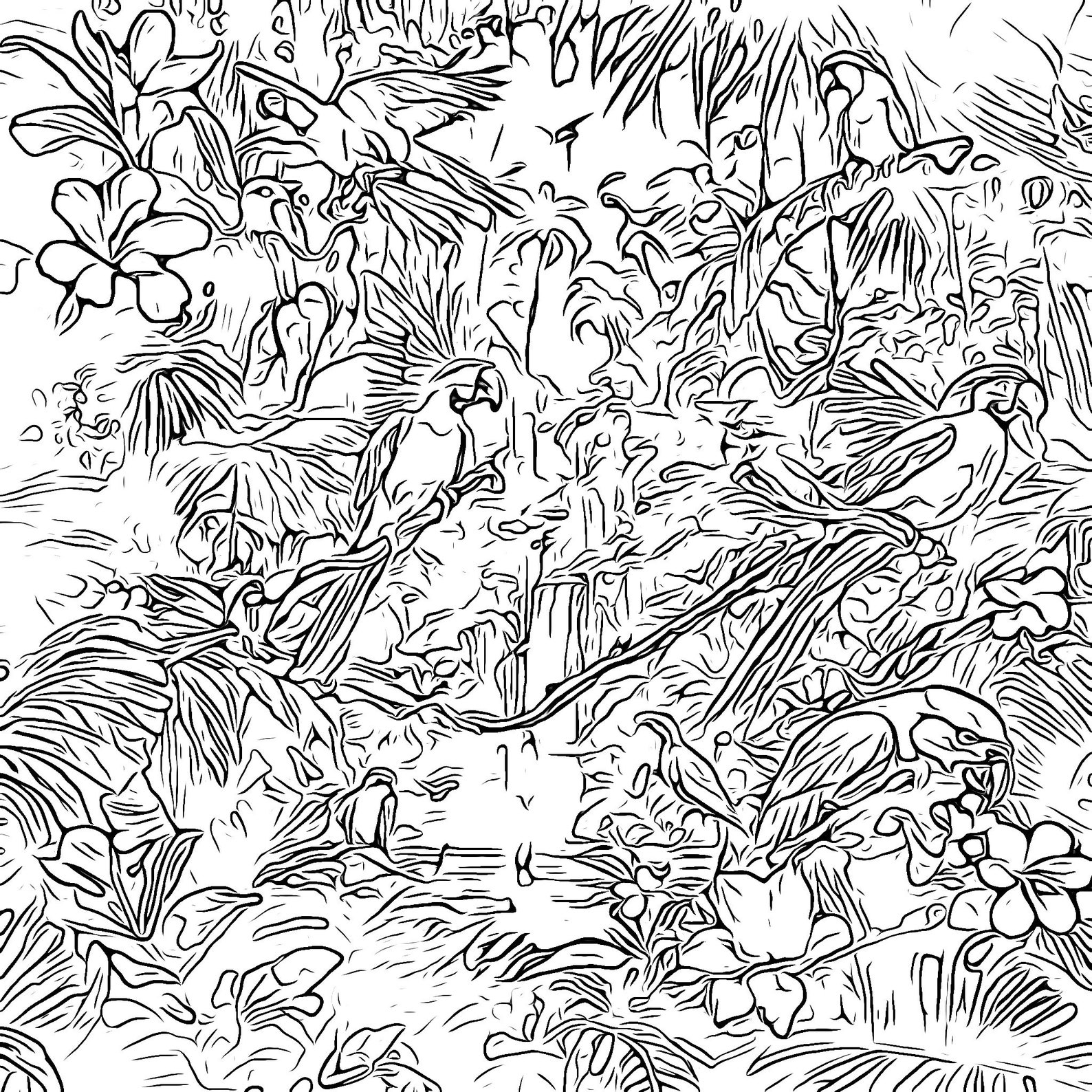 21-page Printable Animal Themed Adult Coloring Pages coloring Book ...