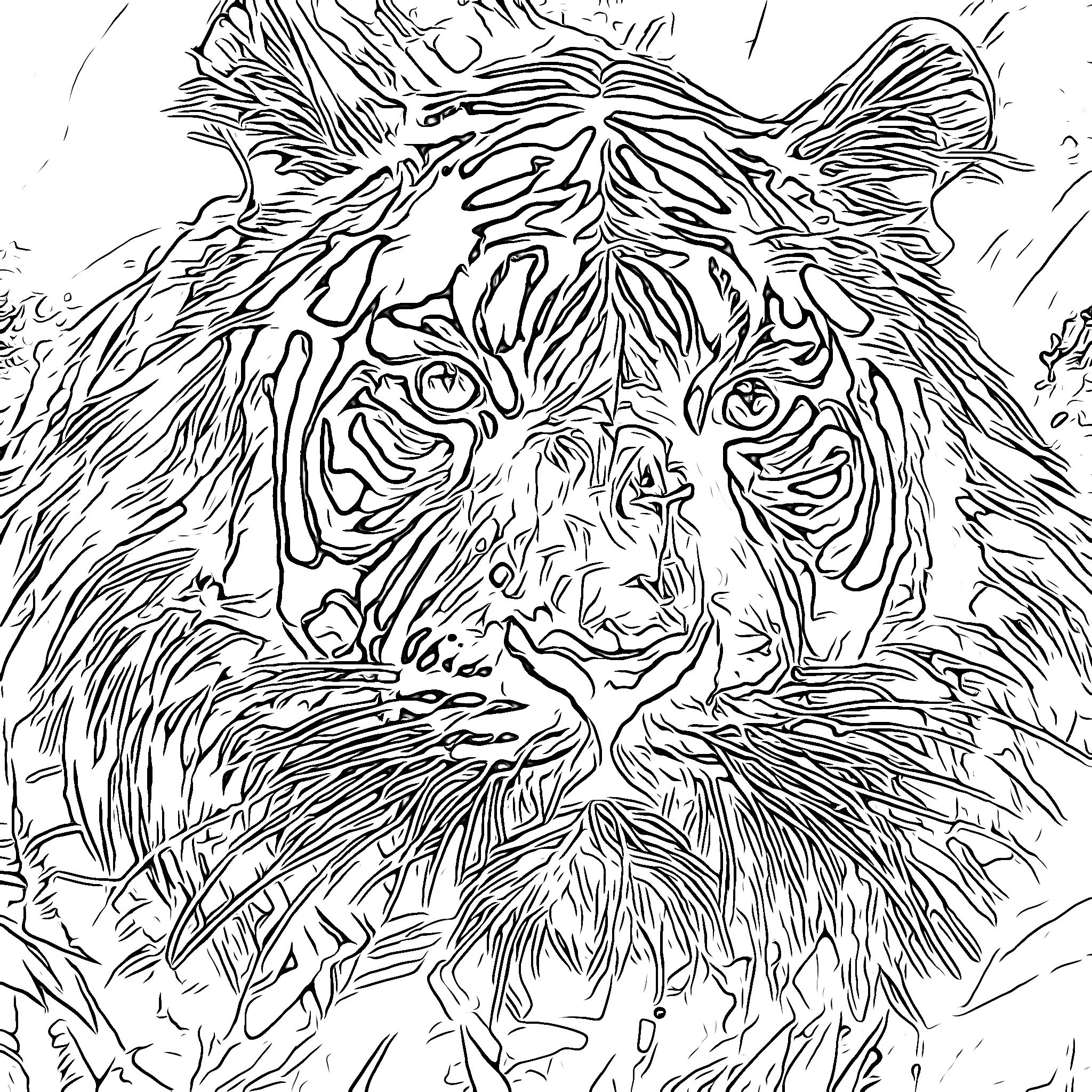 21-page Printable Animal Themed Adult Coloring Pages coloring Book ...