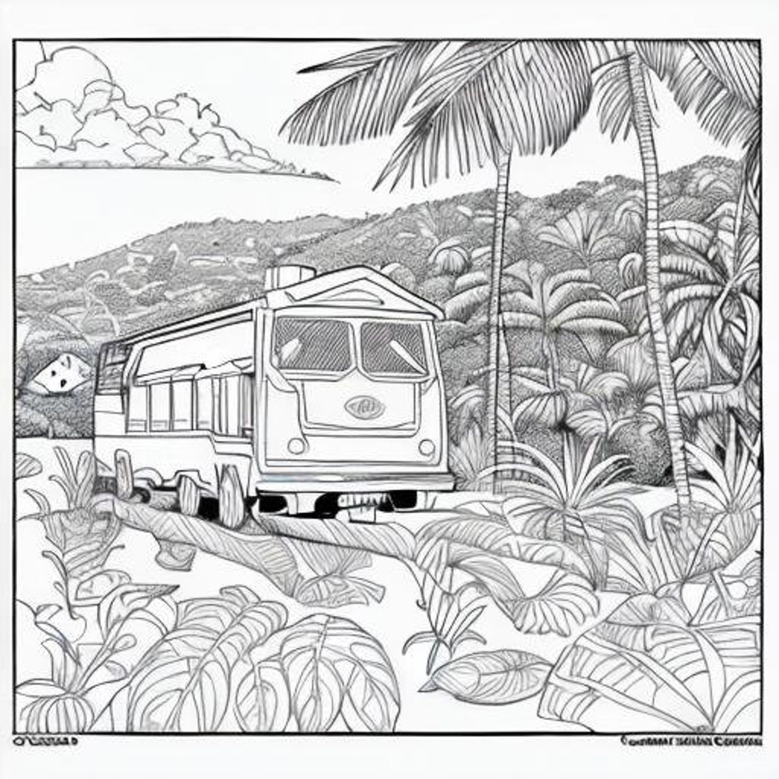 36 Page Printable Coloring Pages Theme Places(coloring Book Pages for ...