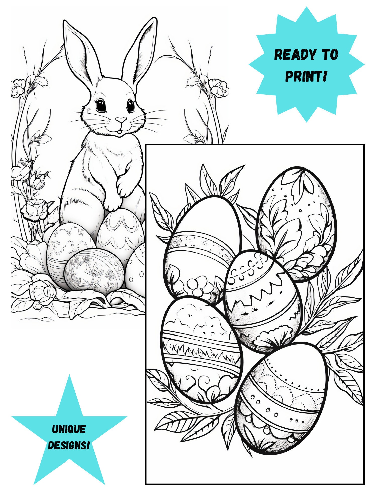 25 Easter Coloring Pages for Kids, Toddlers, Preschoolers Toddlers Easy ...
