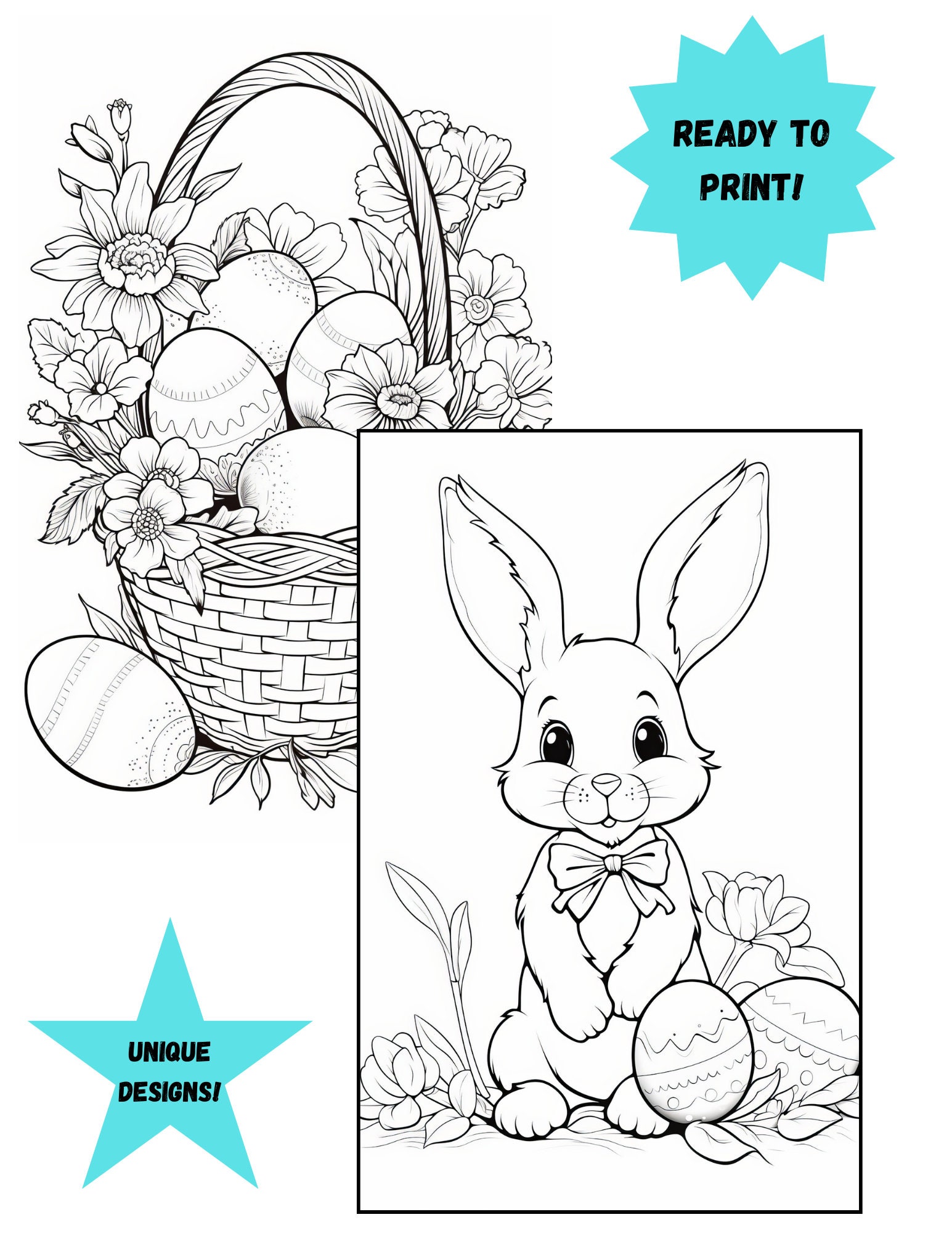 25 Easter Coloring Pages for Kids, Toddlers, Preschoolers Toddlers Easy ...