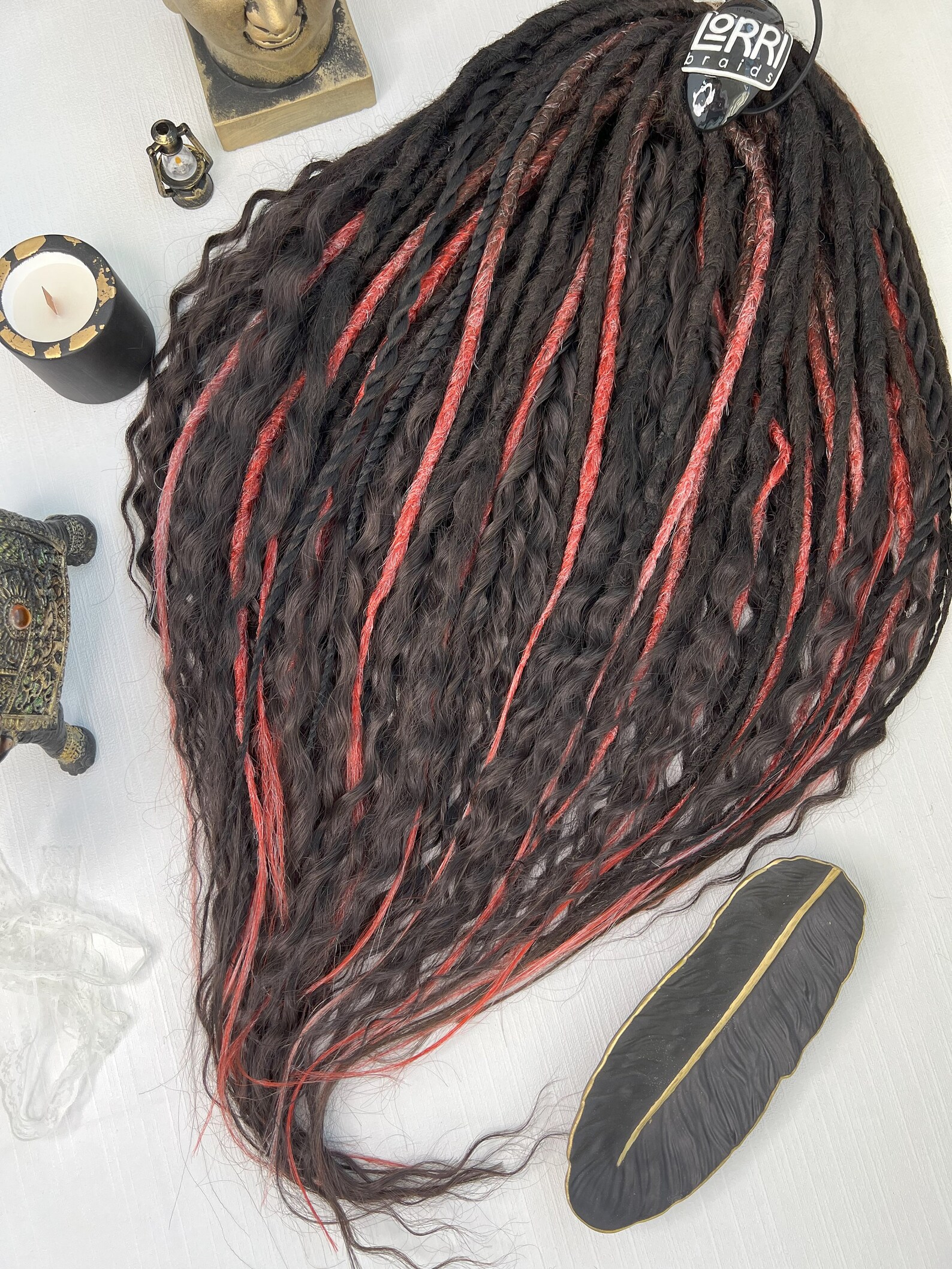 Curly Dreads Dreadlocks Braids Boho Synthetic Hair Extensions Natural ...