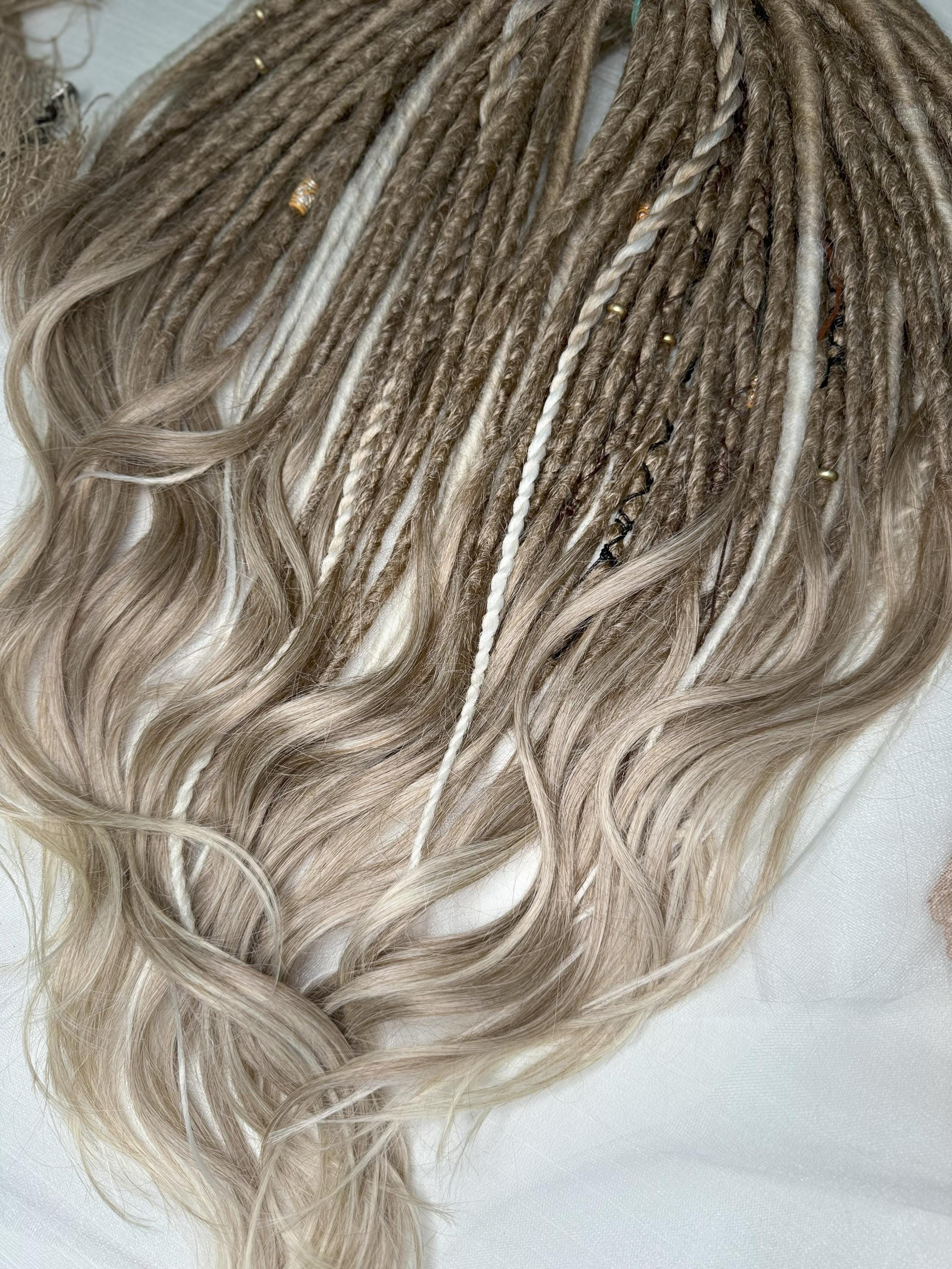 Blonde Crochet Dreadlocks, Textured Synthetic Hair Braids - Etsy