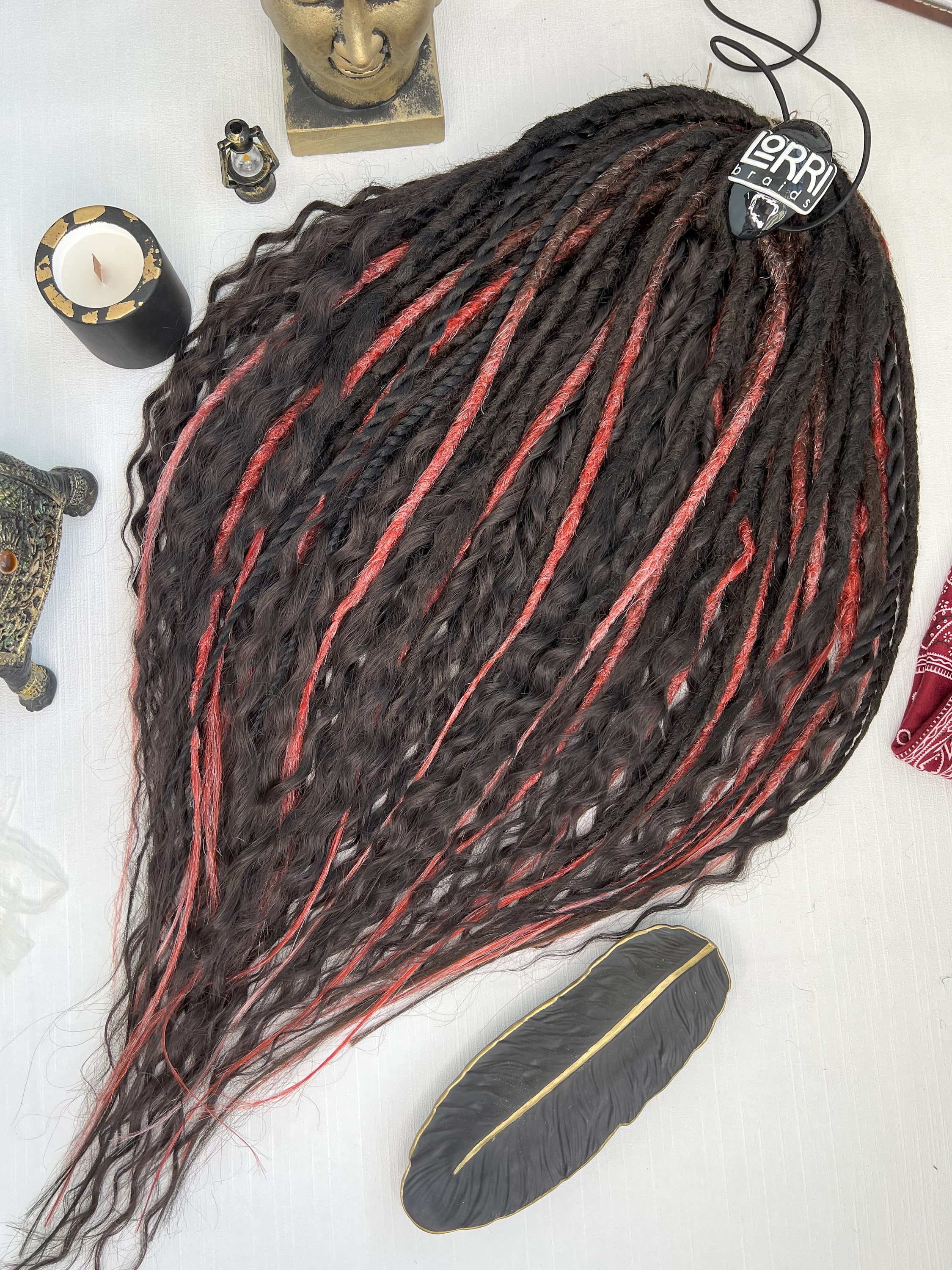 Curly Dreads Dreadlocks Braids Boho Synthetic Hair Extensions Natural ...