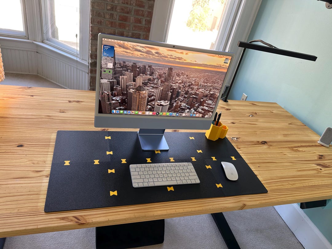 3D Printed Desk Mat Organizer, 24 Color Options, Hard Desk Mat - Etsy