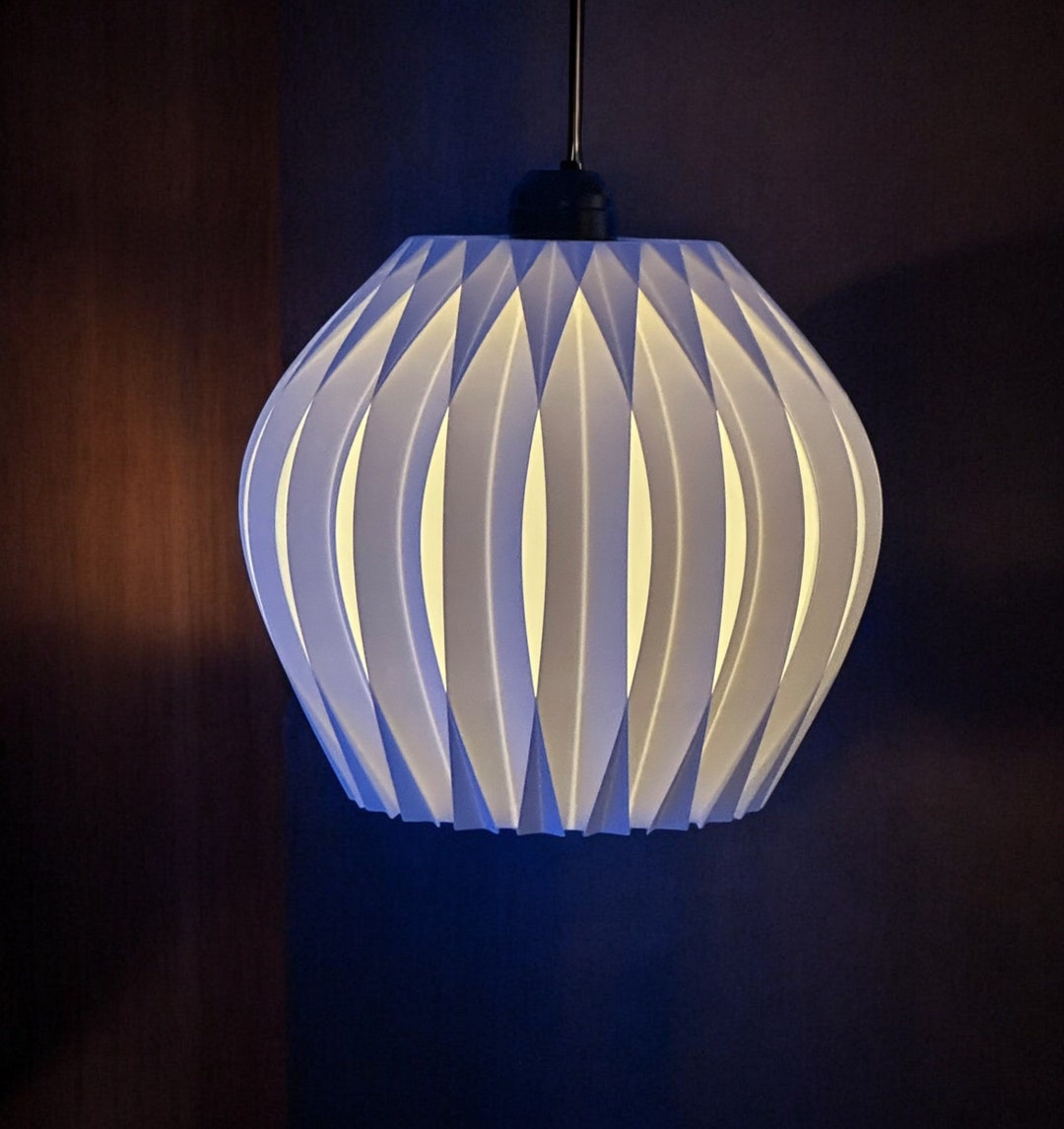 Bowie Pendant Lamp Chandelier 3D Printed Pendant Light, E26 Edison Bulb ...