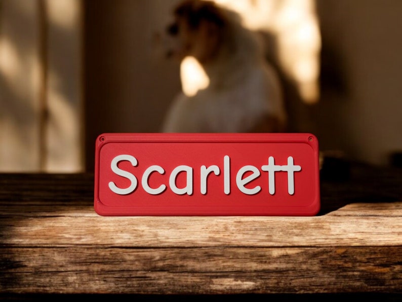 Custom 3D Printed Pet Name Plate: Crate & Kennel Tag - Etsy