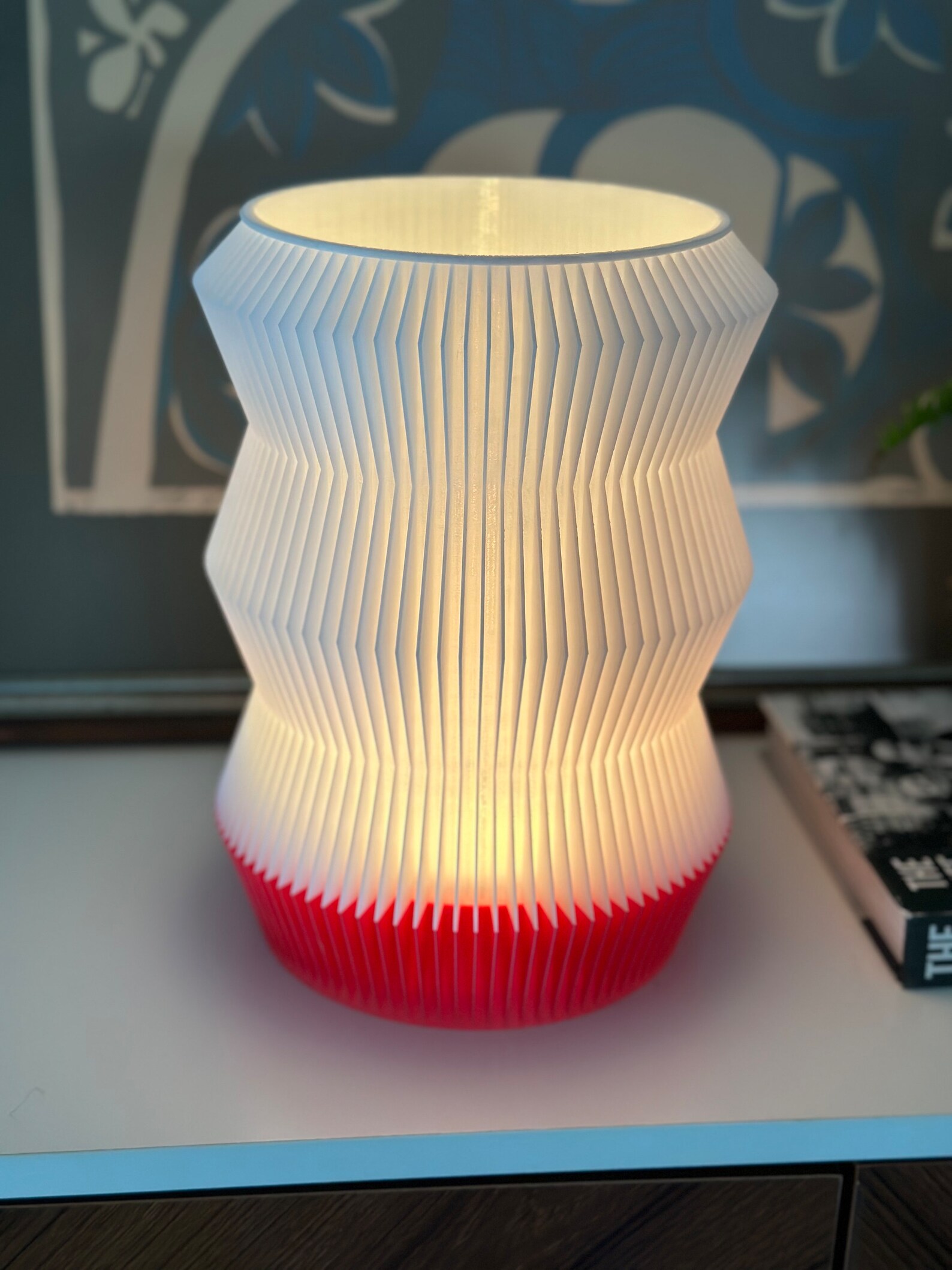 Modlamp Fins With Dimmable Warm Edison Bulb, Table Lamp, Desk Lamp or ...