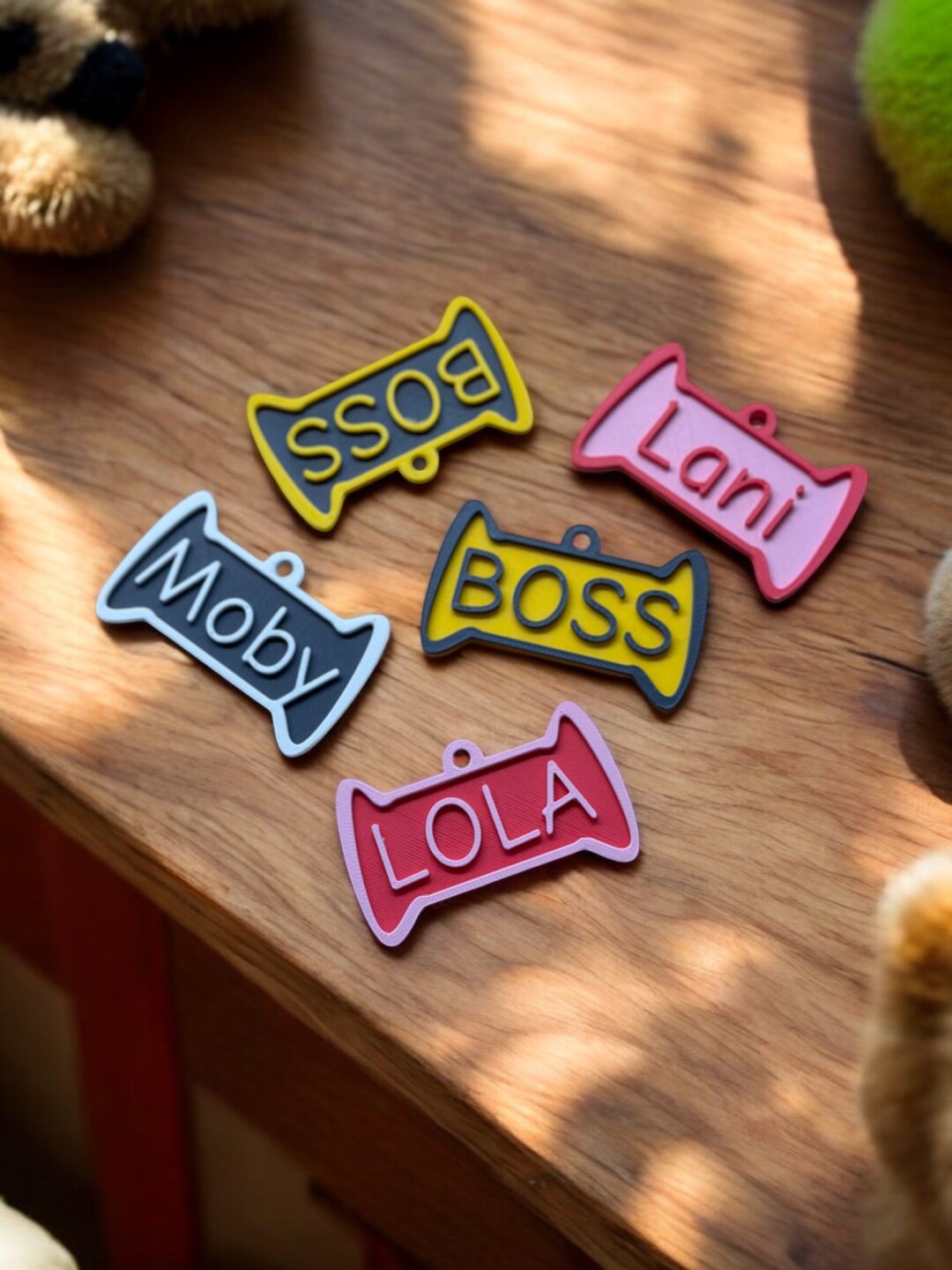 Custom Dog Tag 3D Printed With Name, Custom Dog Tag ID Ring, Colorful ...