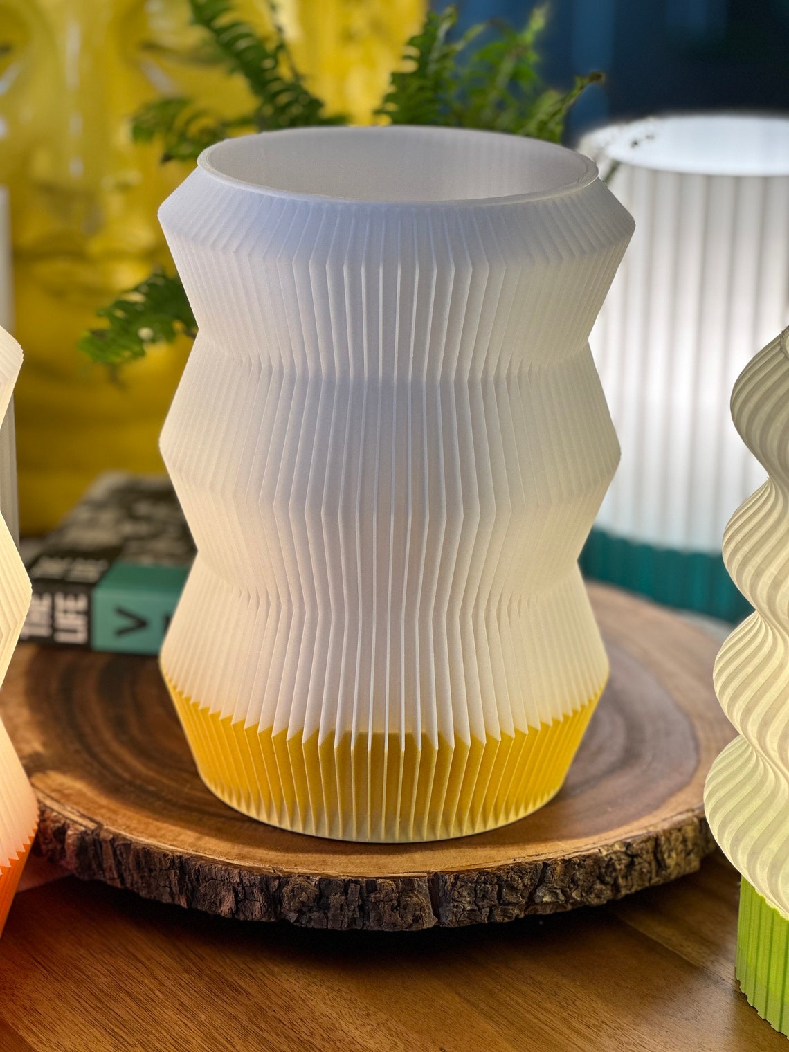 Modlamp Fins With Dimmable Warm Edison Bulb, Table Lamp, Desk Lamp or ...
