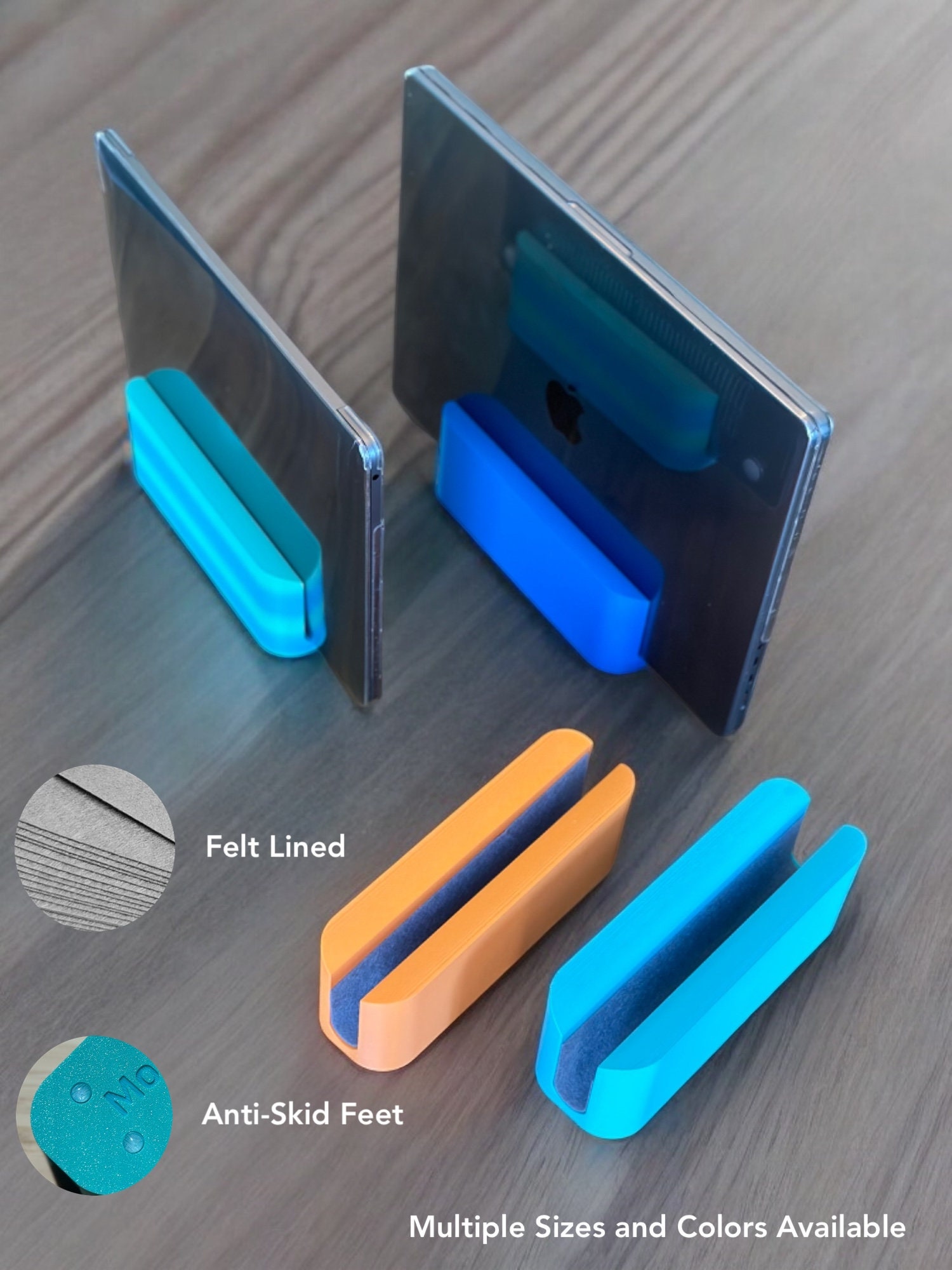 3D Printed Vertical Laptop Stand: Felt-lined MacBook Dock - Etsy