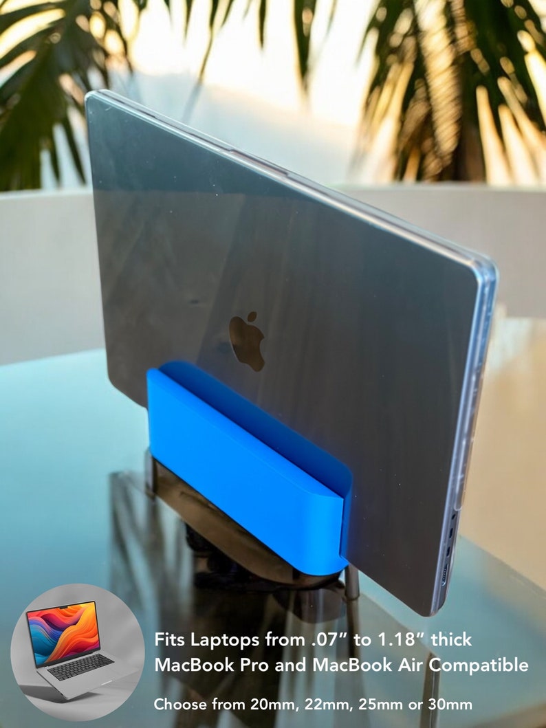 3D Printed Vertical Laptop Stand: Felt-lined MacBook Dock - Etsy