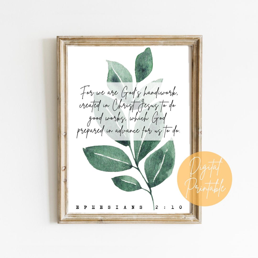Ephesians 2:10 Digital Printable Wall Art - Etsy